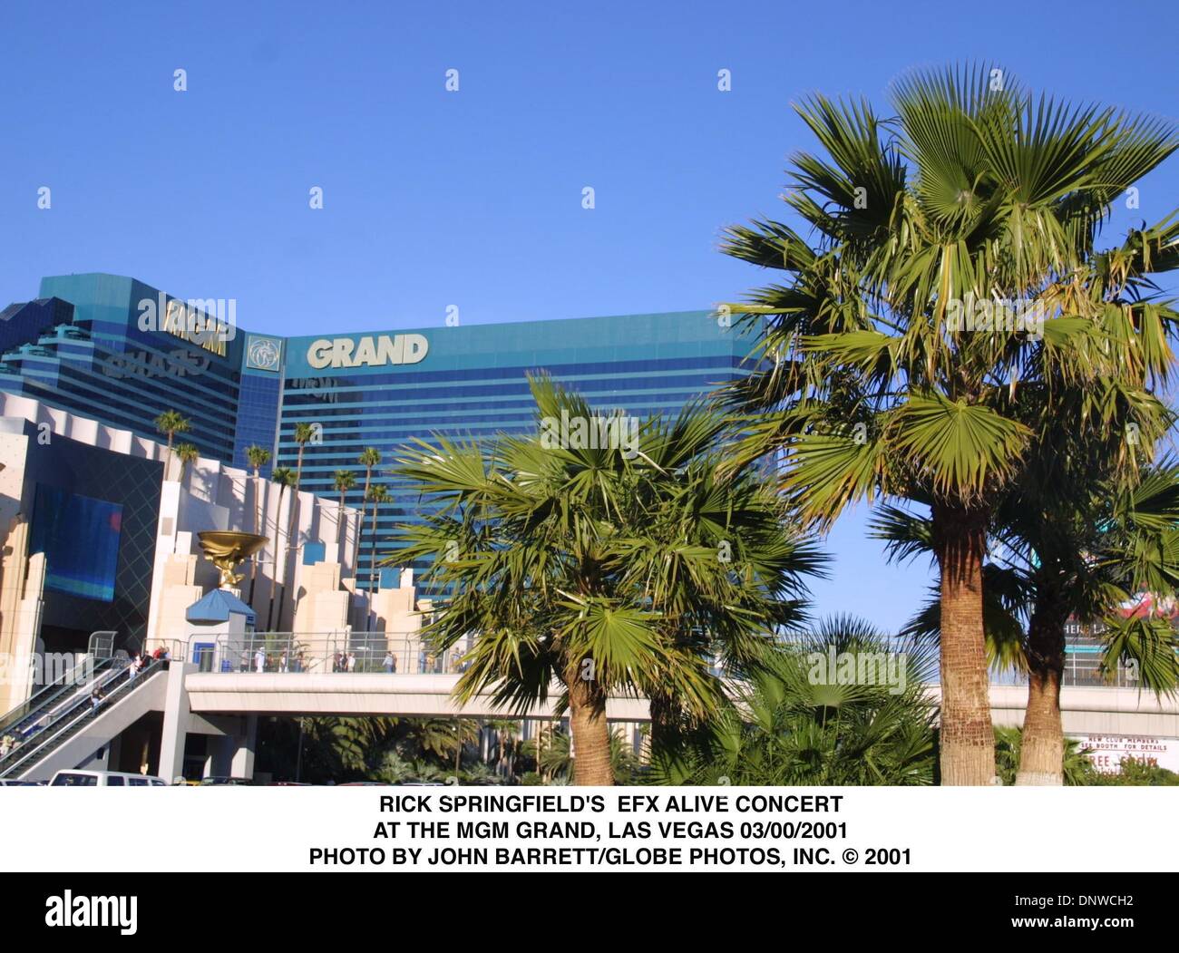 Mar. 22, 2001 - RICK SPRINGFIELD'S EFX ALIVE CONCERT.AT THE MGM GRAND ...