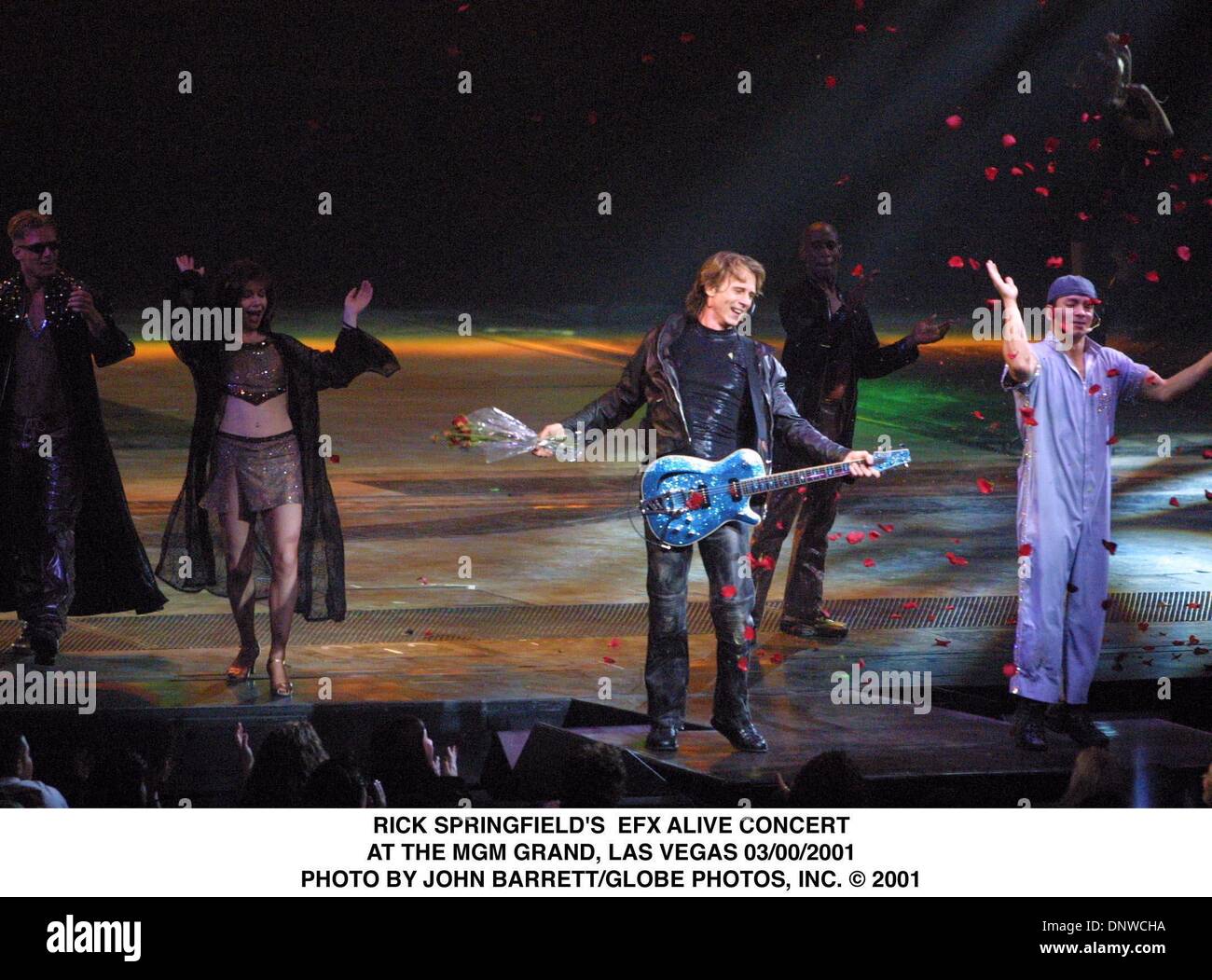 Mar. 22, 2001 - RICK SPRINGFIELD'S EFX ALIVE CONCERT.AT THE MGM GRAND ...