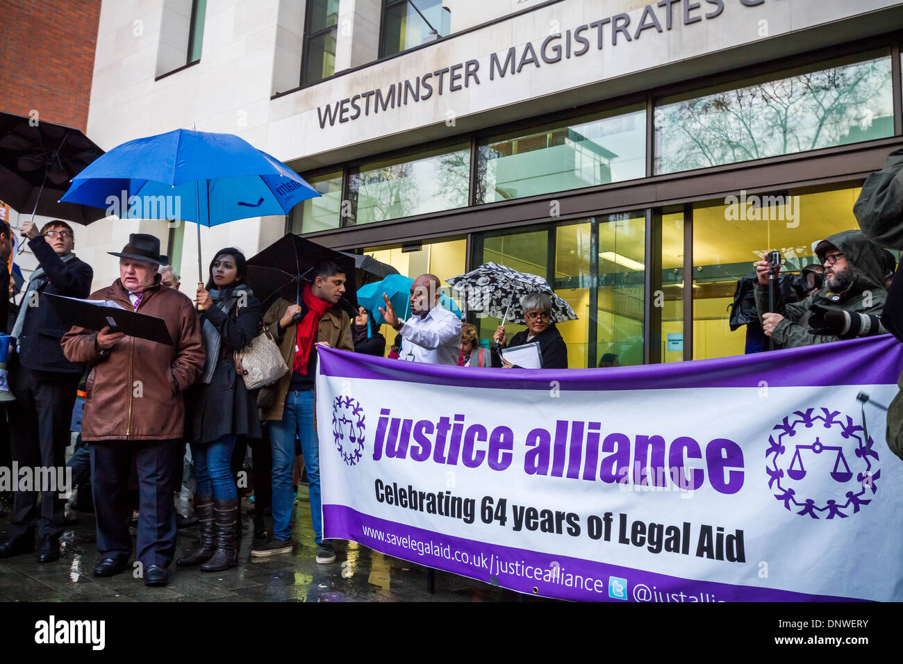 Legal Aid Protest. Outside Westminster Magistrates Court, barristers ...