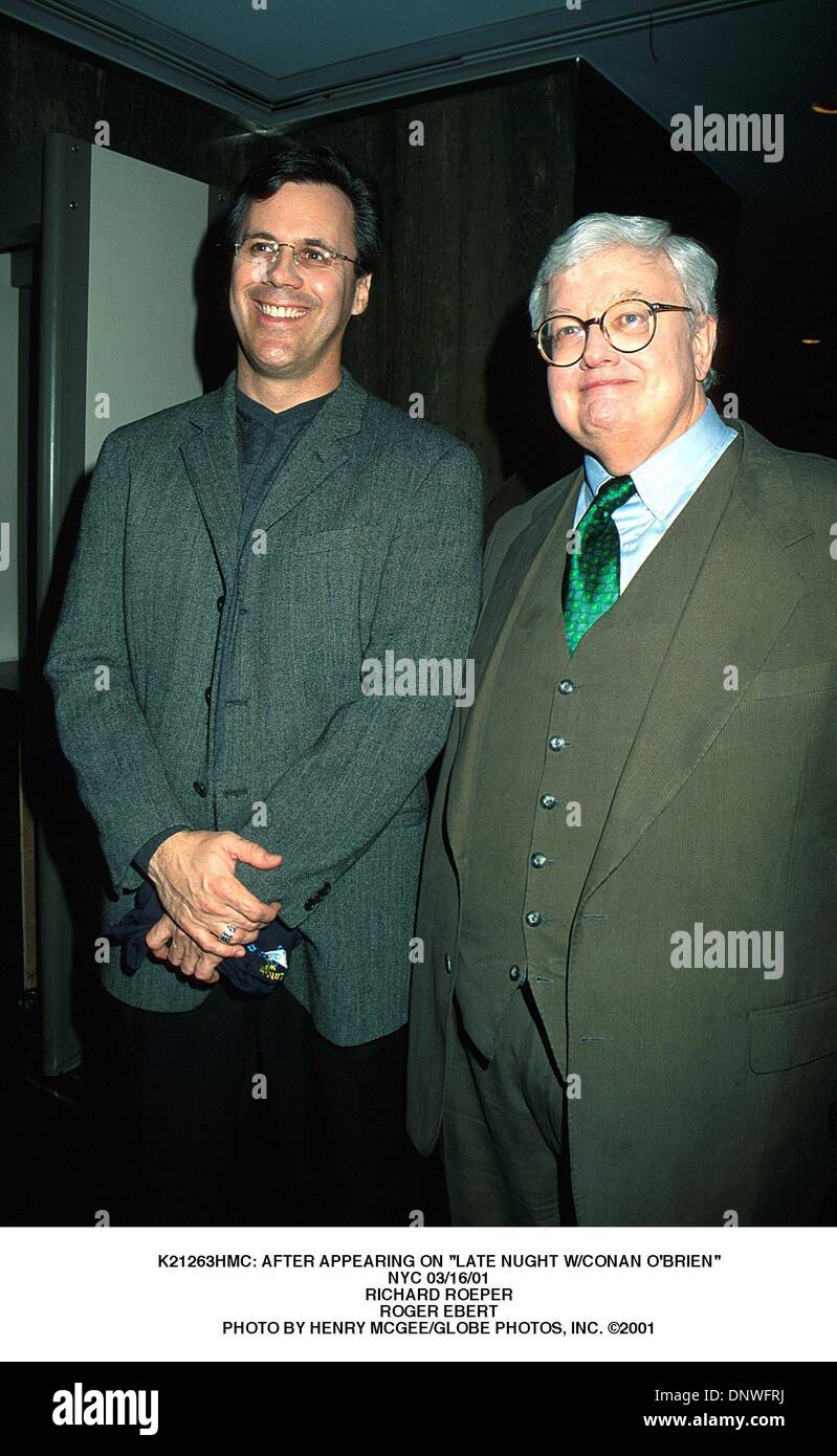 Mar. 28, 2001 - K21263HMC: AFTER APPEARING ON ''LATE NUGHT W/CONAN O ...