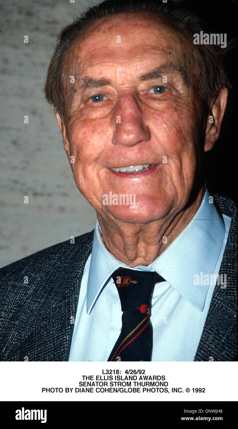 Apr. 26, 1992 - L3218: 4/26/92.THE ELLIS ISLAND AWARDS.SENATOR STROM ...