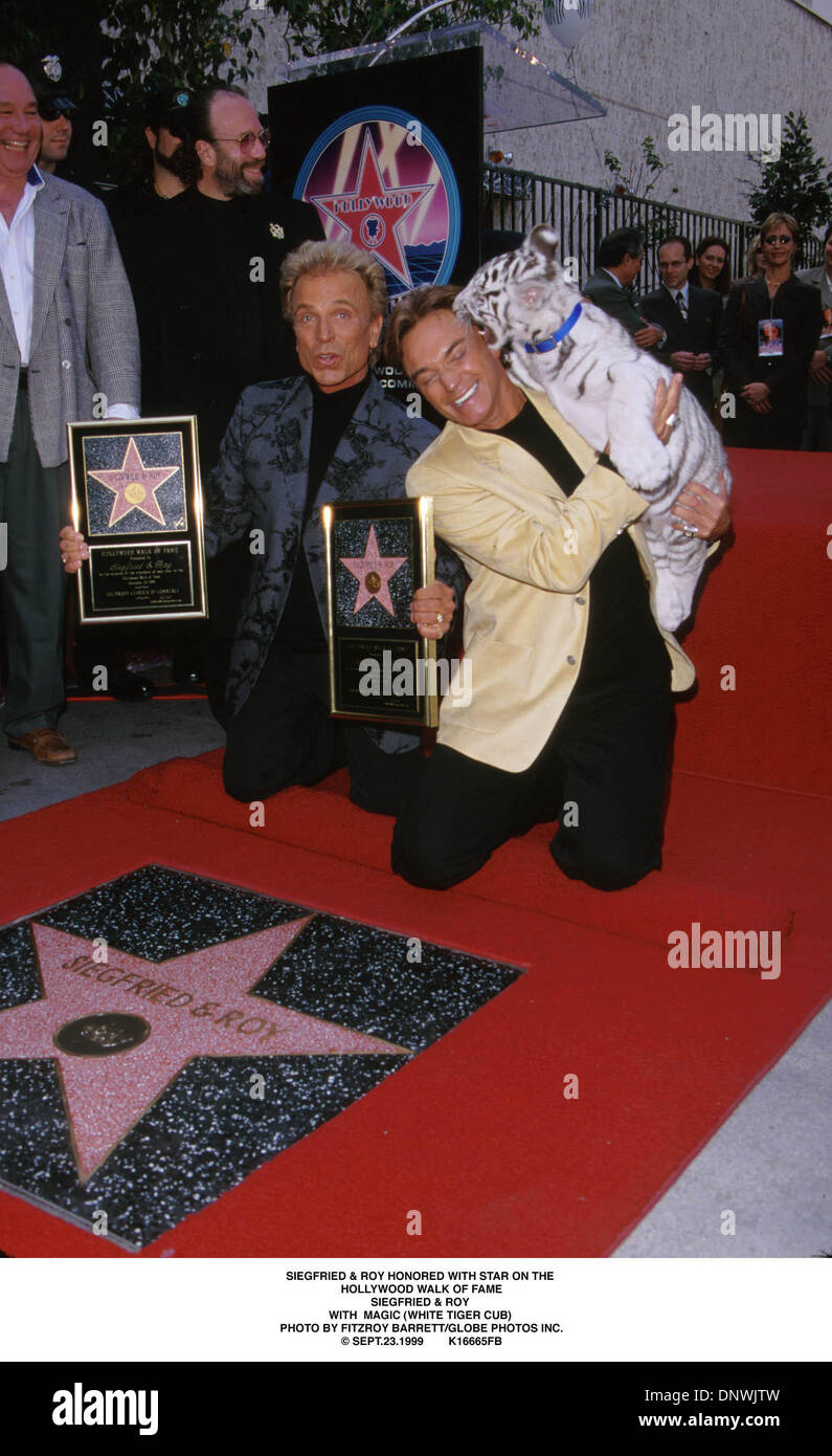Sept. 23, 1999 - SIEGFRIED & ROY HONORED WITH STAR ON THE .HOLLYWOOD ...