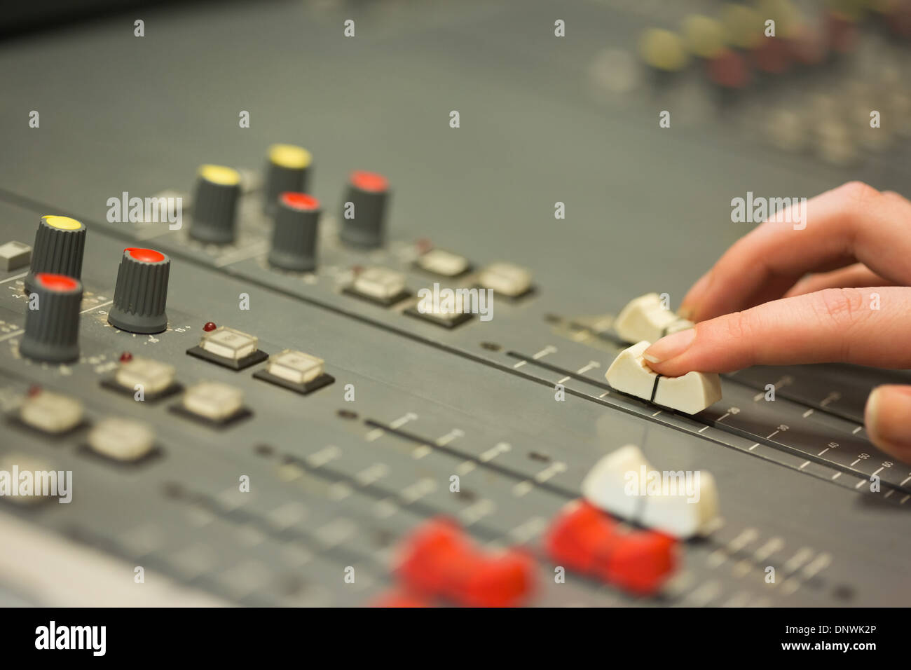 Adjusting audio levels hi-res stock photography and images - Alamy