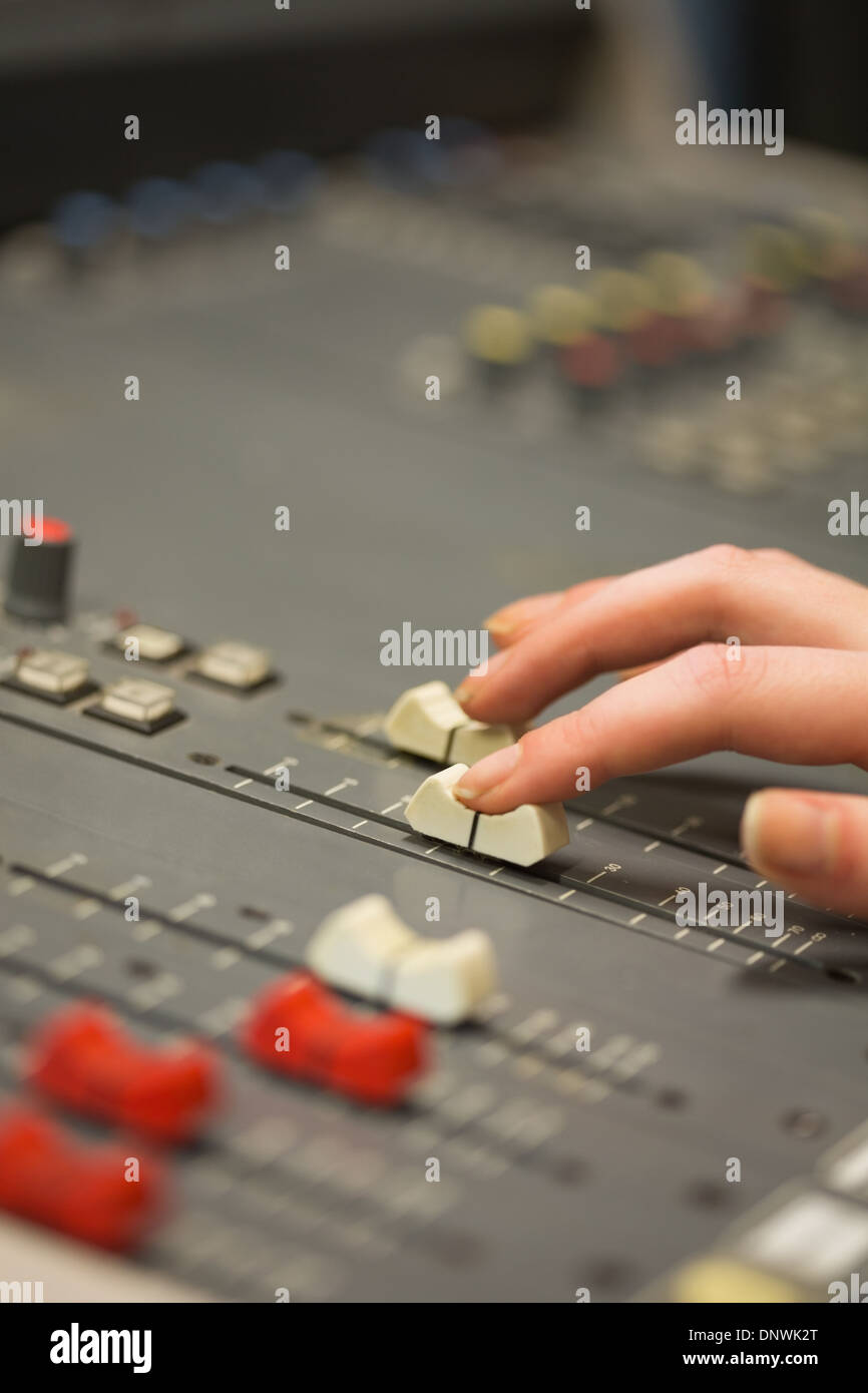 Adjusting audio levels hi-res stock photography and images - Alamy