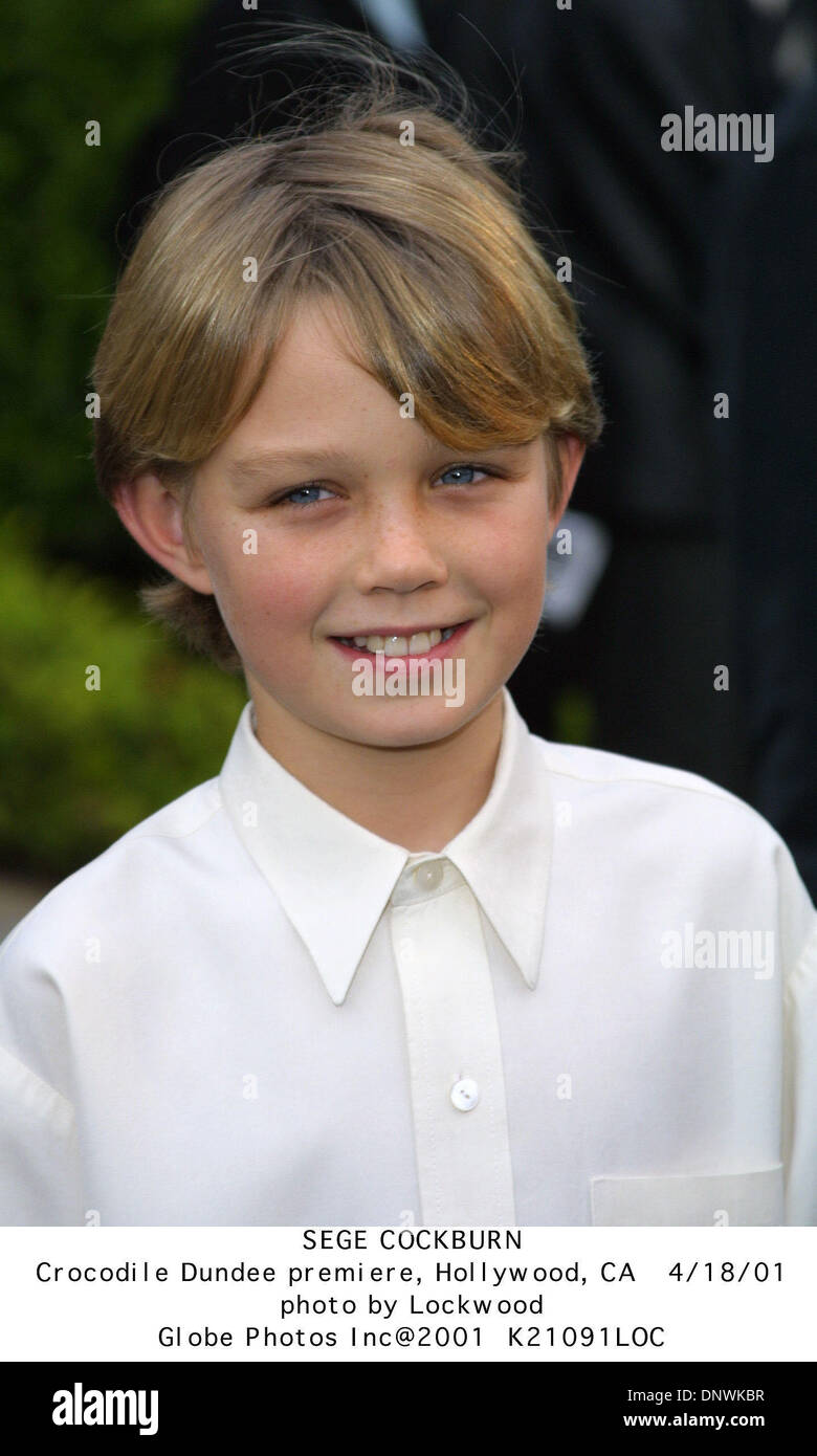 Apr. 18, 2001 - SERGE COCKBURN.Crocodile Dundee premiere, Hollywood, CA ...