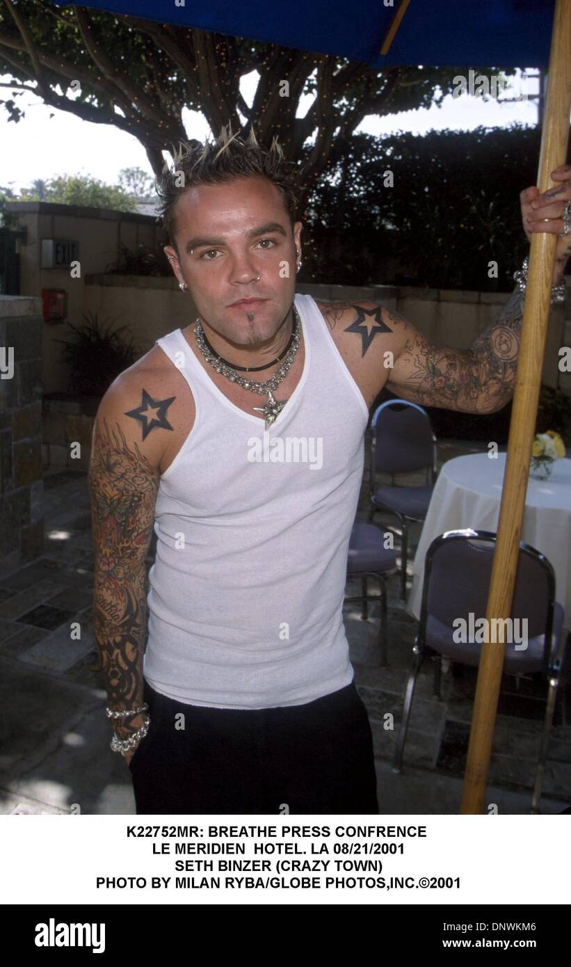 Aug. 21, 2001 - K22752MR: BREATHE PRESS CONFRENCE .LE MERIDIEN HOTEL. LA 08/21/2001.SETH BINZER ...