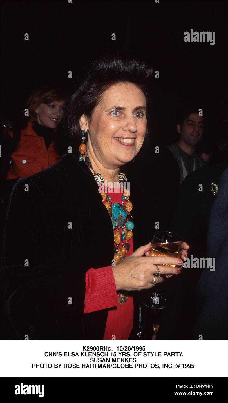 Oct. 26, 1995 - K2900RHc: 10/26/1995.CNN'S ELSA KLENSCH 15 YRS. OF ...