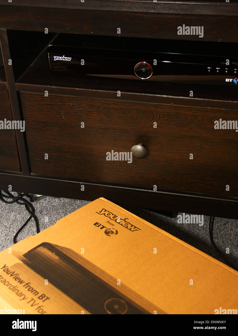 Youview TV box and packaging Stock Photo - Alamy