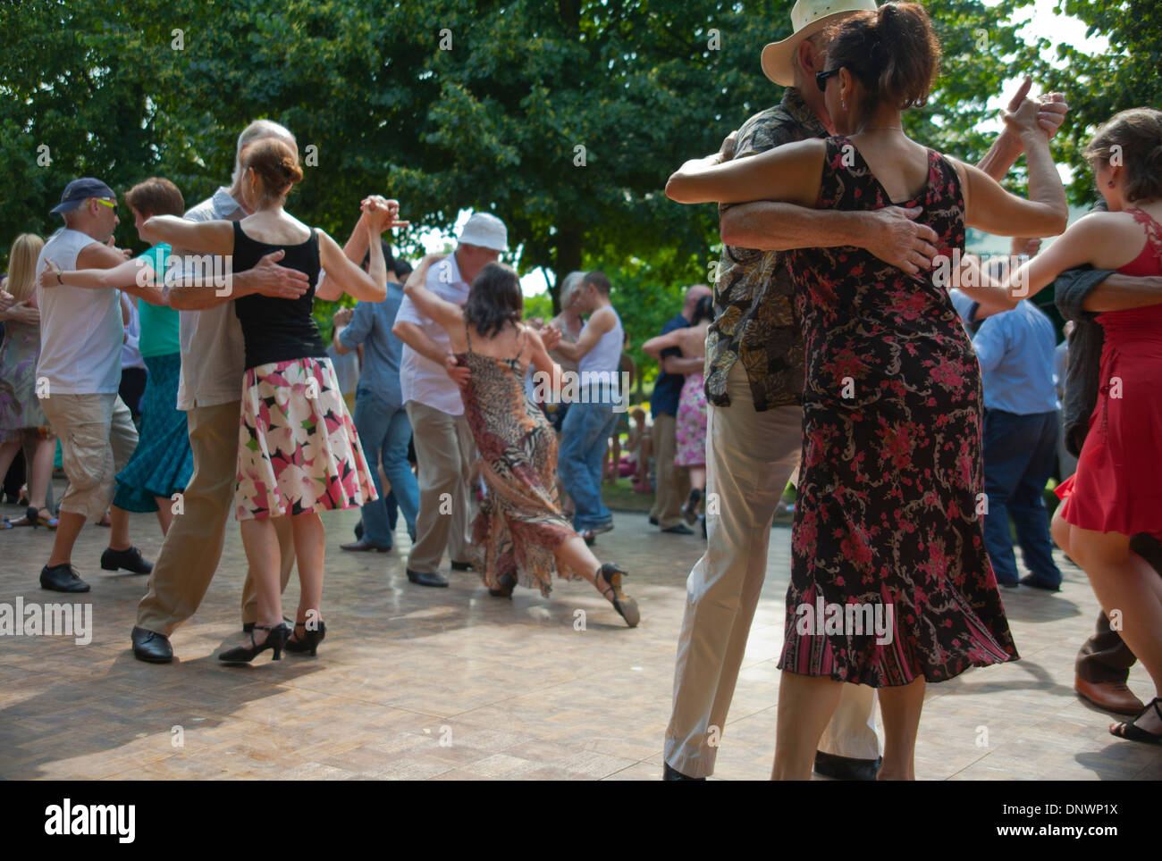 Tango Dancing in Regent's Park, held every summer, London, England ...