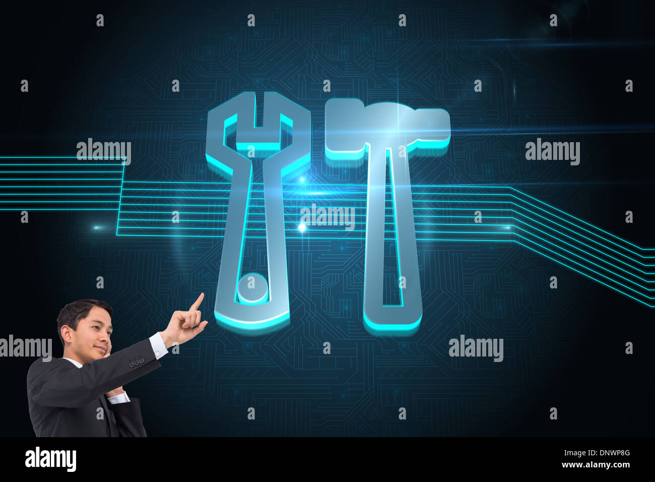 Hand pointing tool hammer hi-res stock photography and images - Alamy