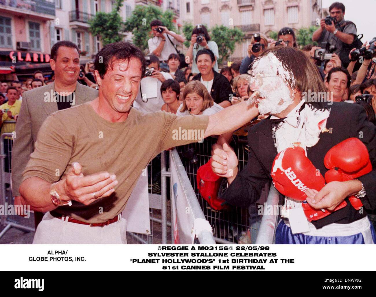 May 22, 1998 - SYLVESTER STALLONE.PLANET HOLLYWOOD IN CANNES ONE YEAR B ...