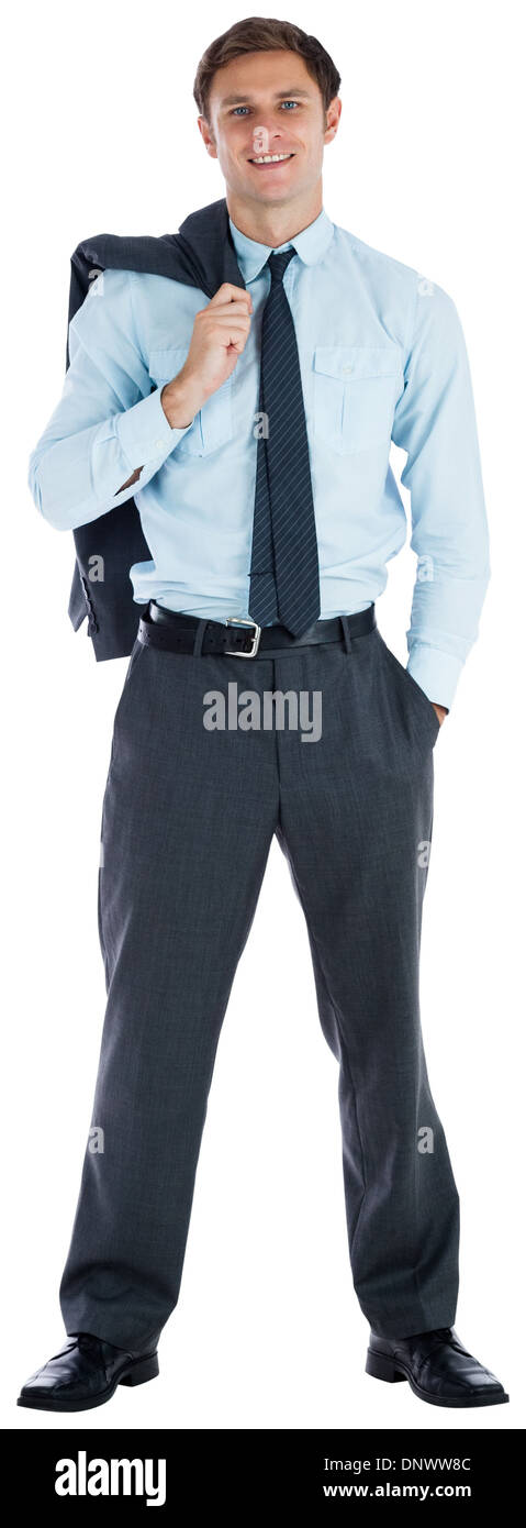 Holding his jacket hi-res stock photography and images - Alamy