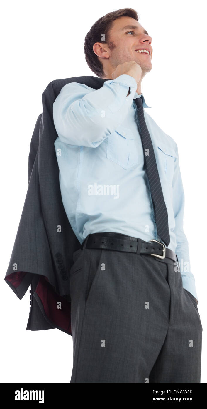 Holding his jacket hi-res stock photography and images - Alamy