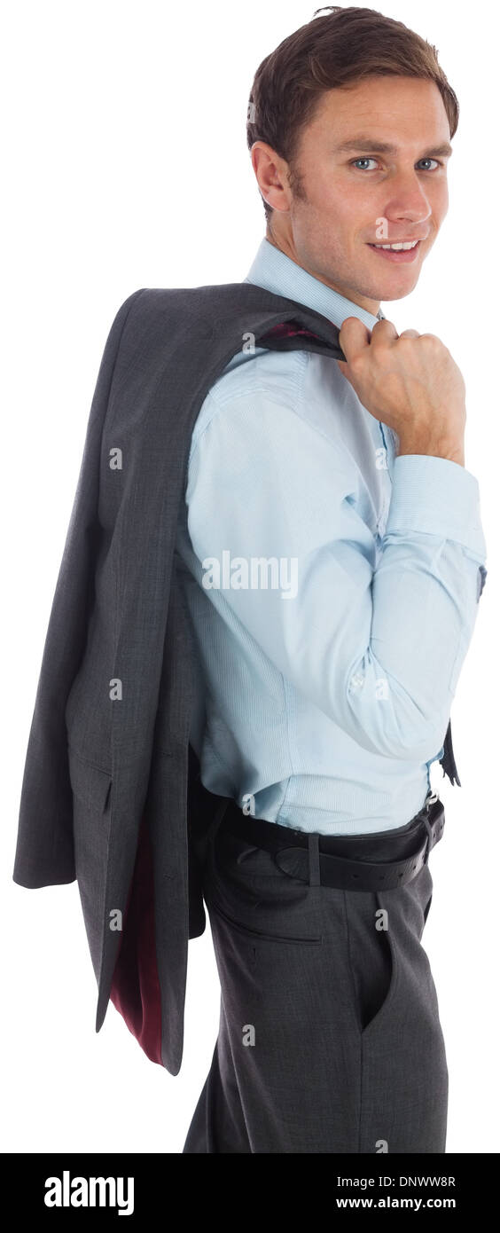 Holding his jacket hi-res stock photography and images - Alamy
