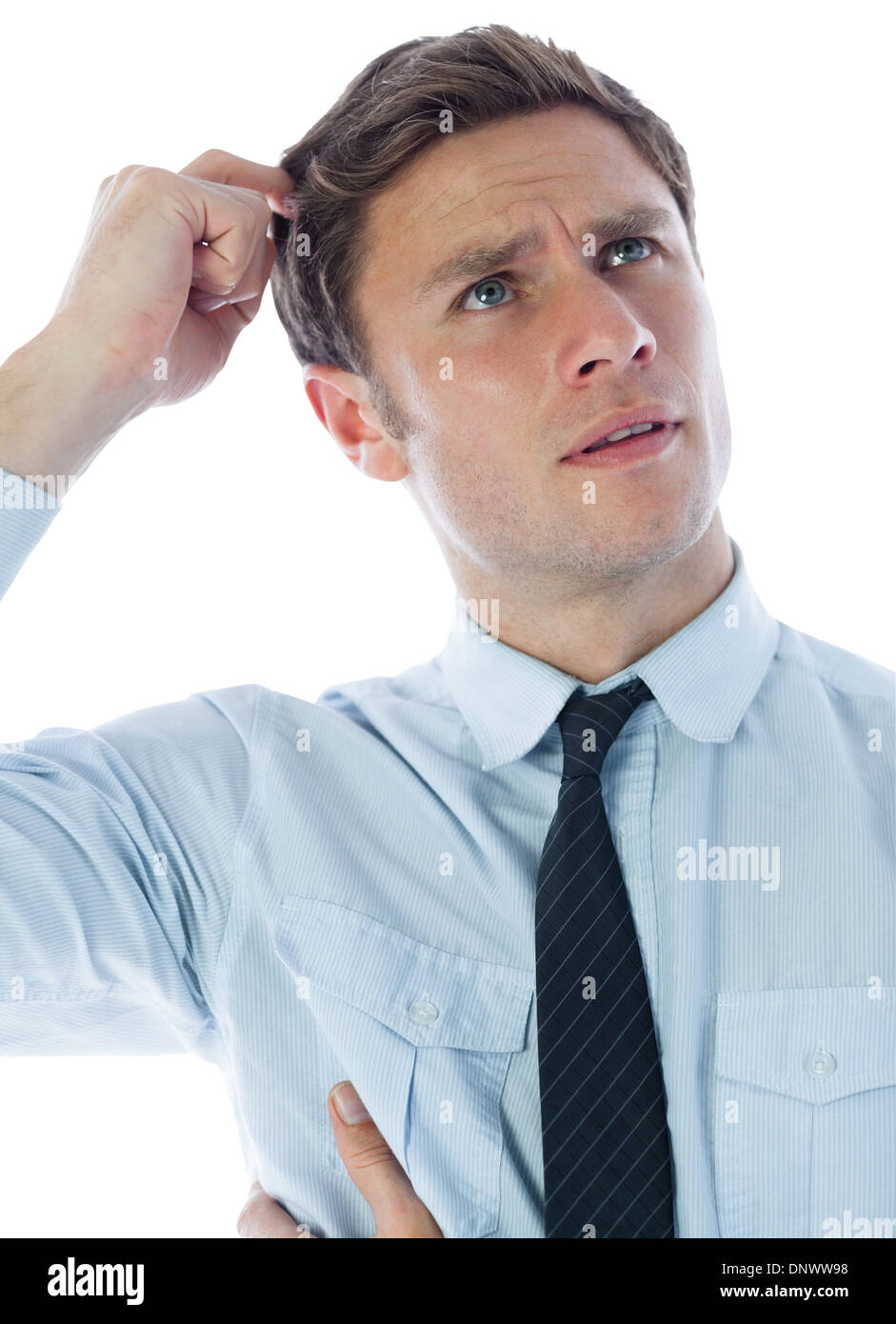 Scratching head thinking hi-res stock photography and images - Alamy