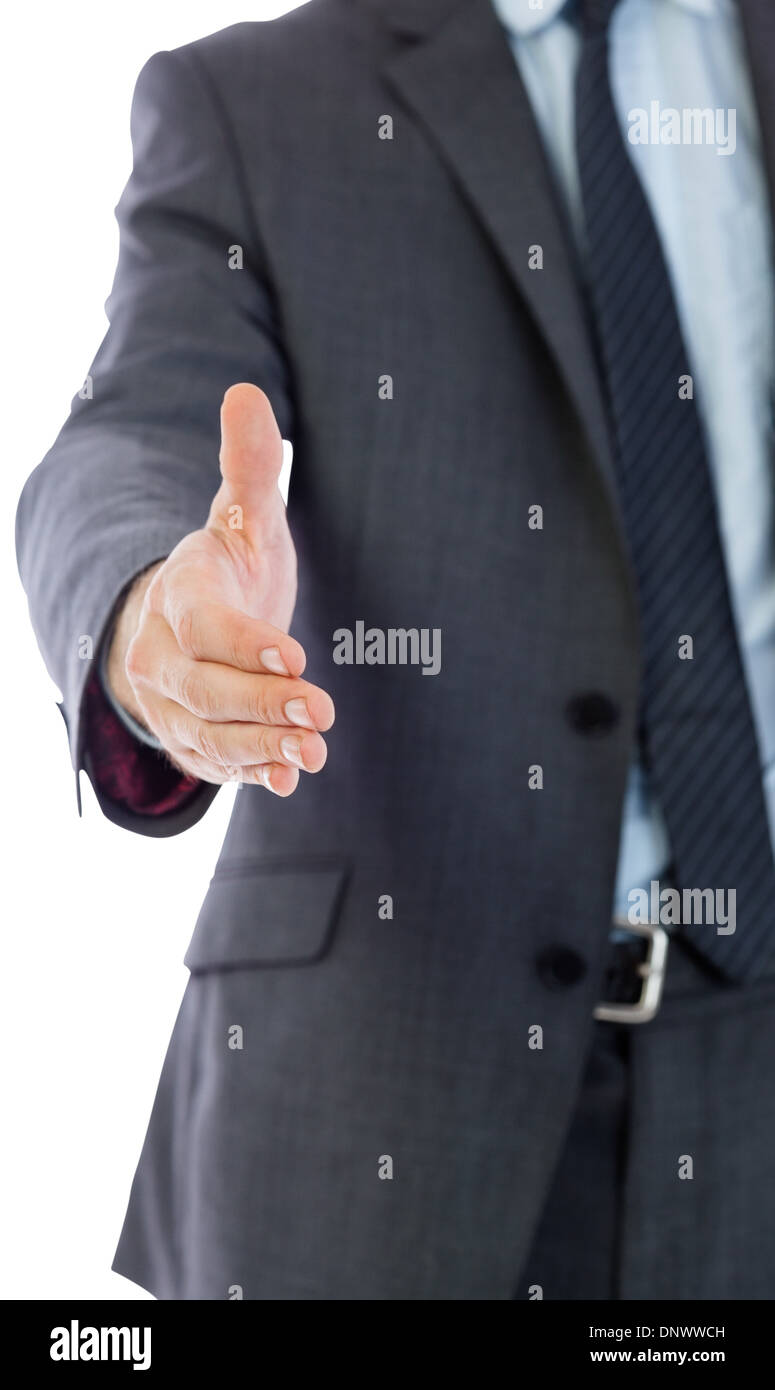 Hand reaching out suit hi-res stock photography and images - Alamy