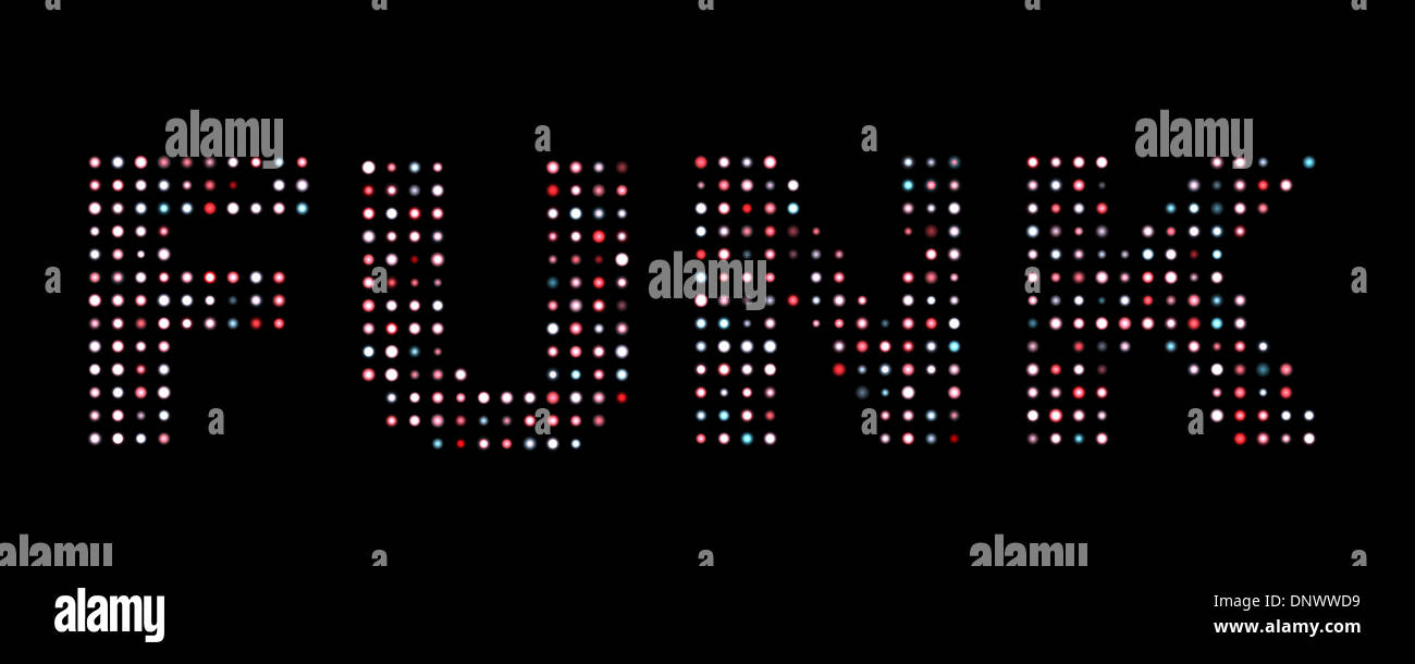 Funk led text Stock Photo - Alamy