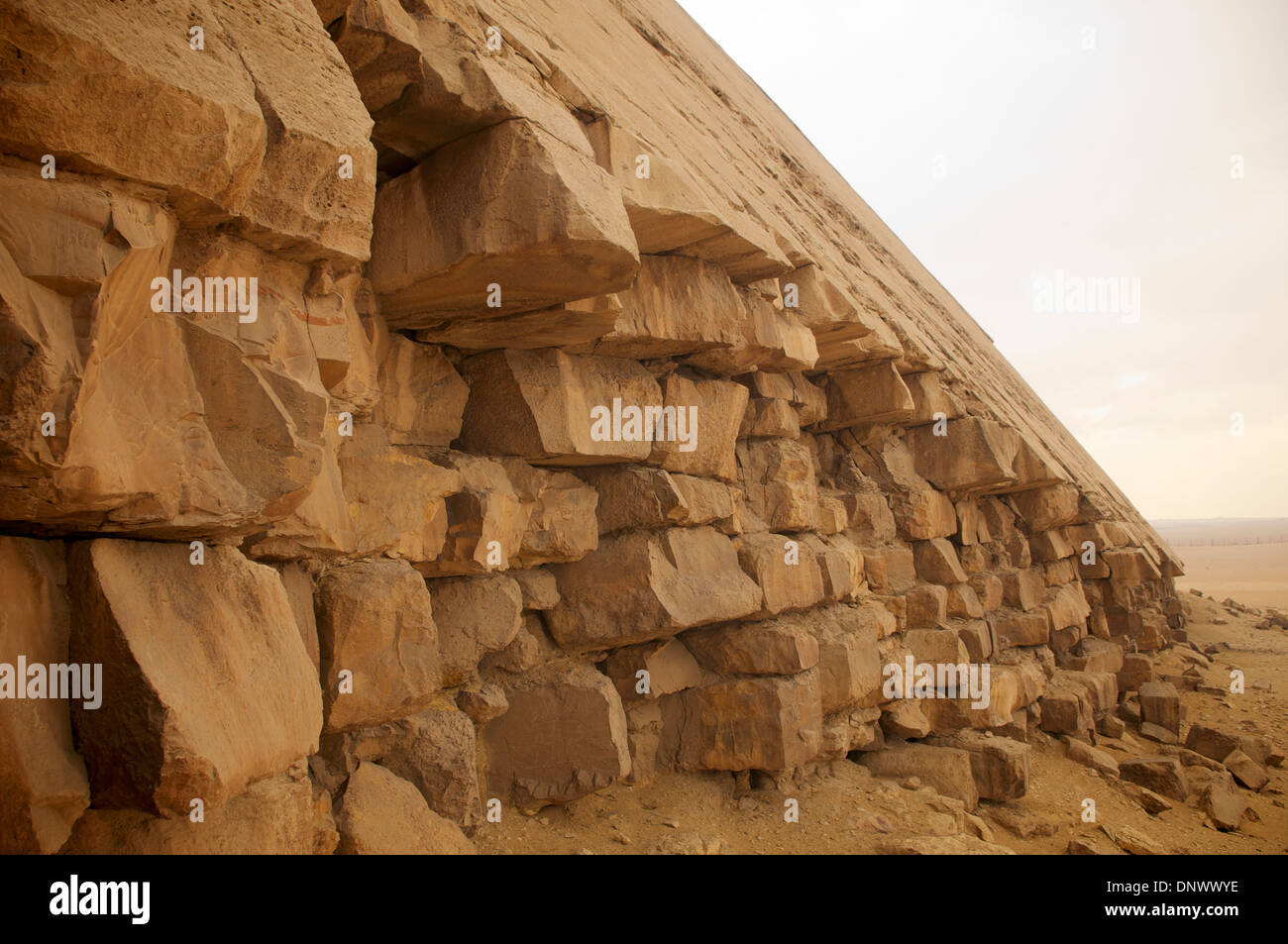 View east along the southern edge of the Bent Pyramid Stock Photo - Alamy