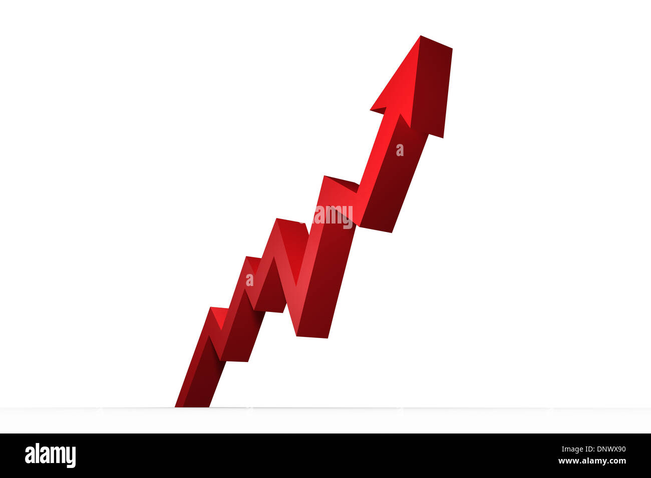 Red arrow pointing up Stock Photo - Alamy