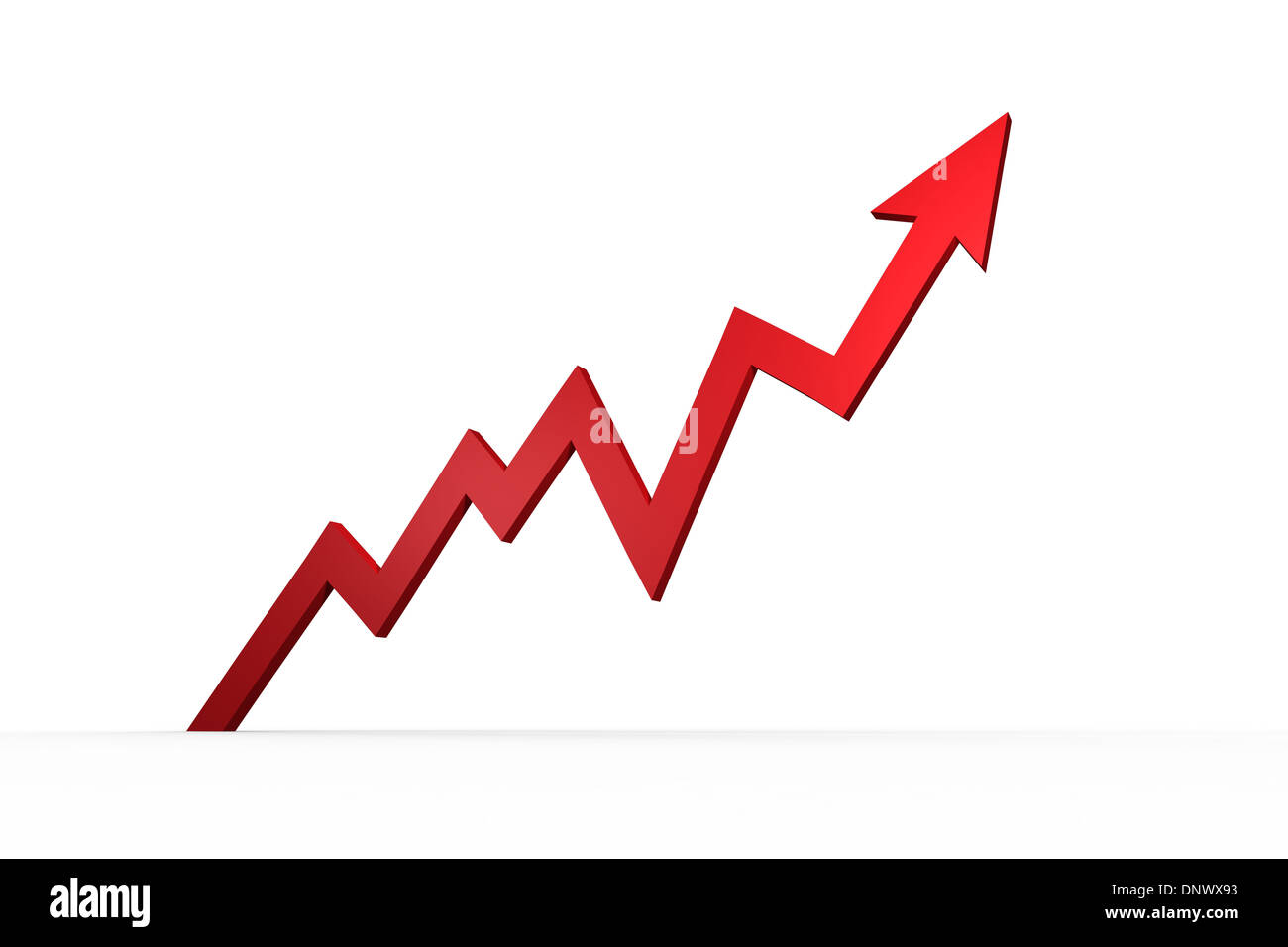 Red arrow pointing up Stock Photo - Alamy