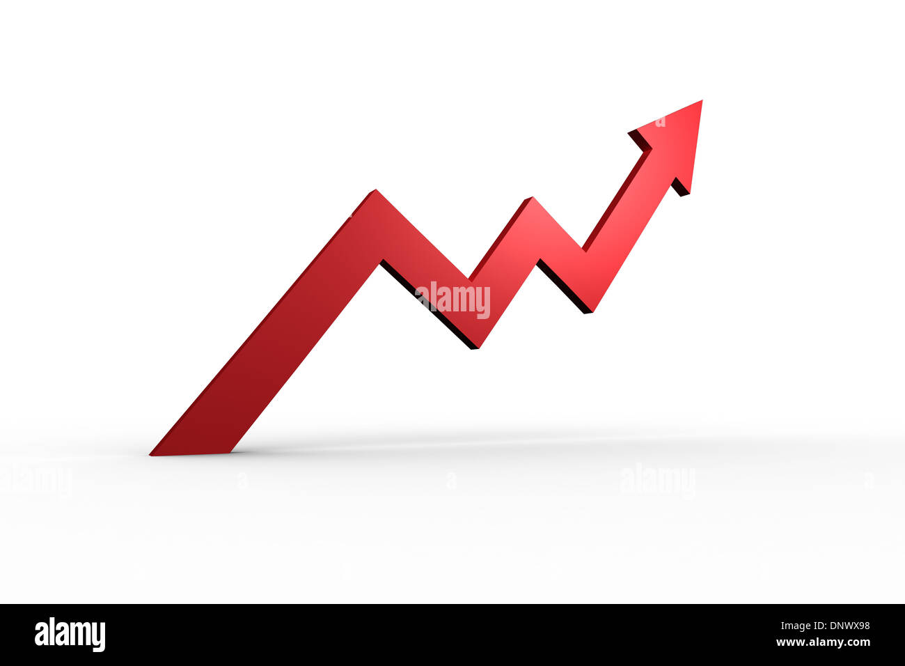 Red arrow pointing up Stock Photo - Alamy