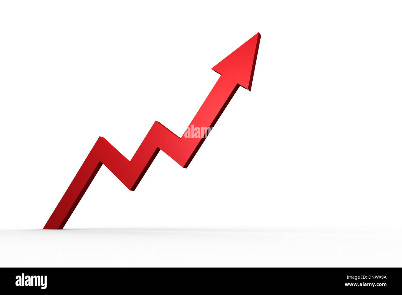 Red arrow pointing up Stock Photo - Alamy