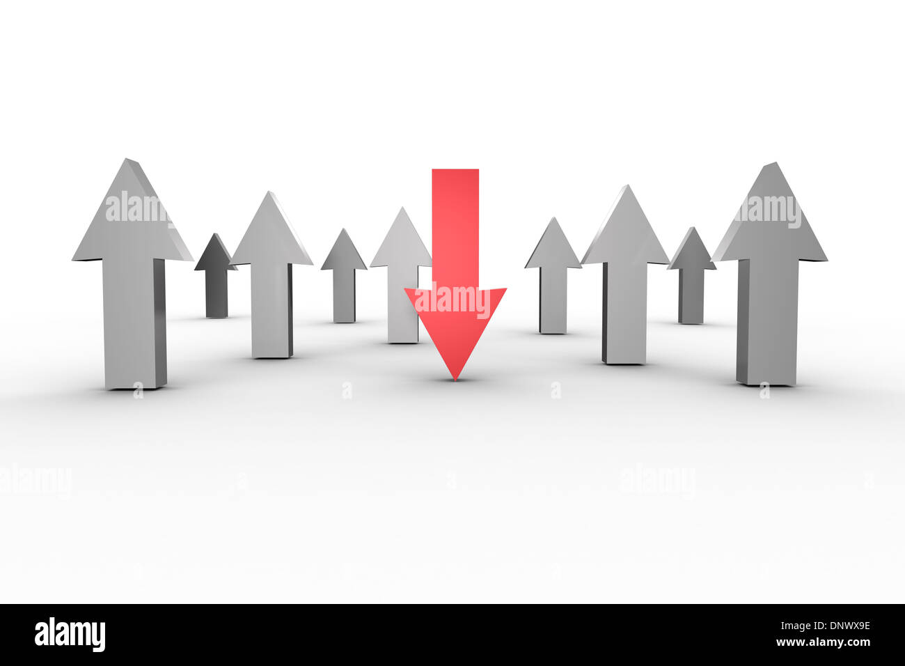 Red arrow showing down Cut Out Stock Images & Pictures - Alamy