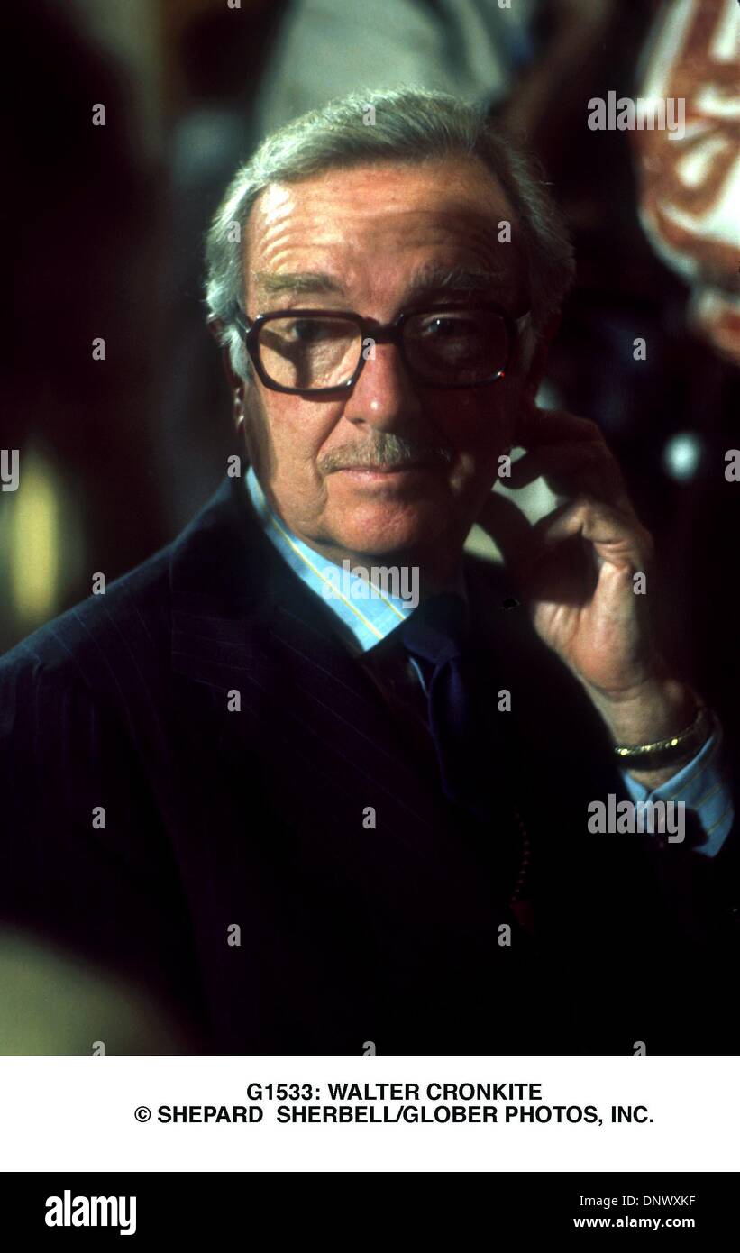 Feb. 19, 2001 - G1533: WALTER CRONKITE.Â© SHEPARD SHERBELL/ R (Credit ...