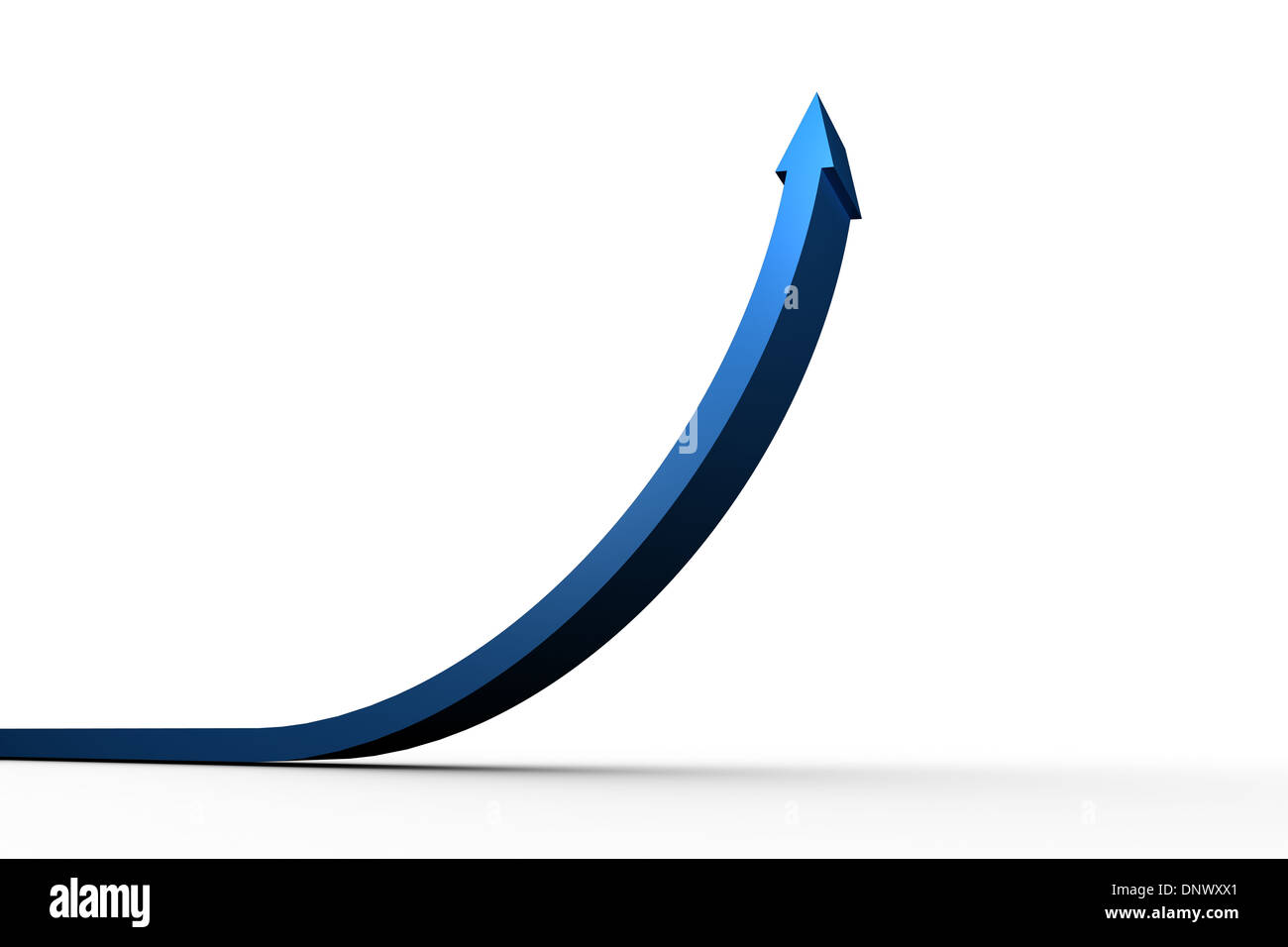 Blue arrow pointing up Stock Photo - Alamy