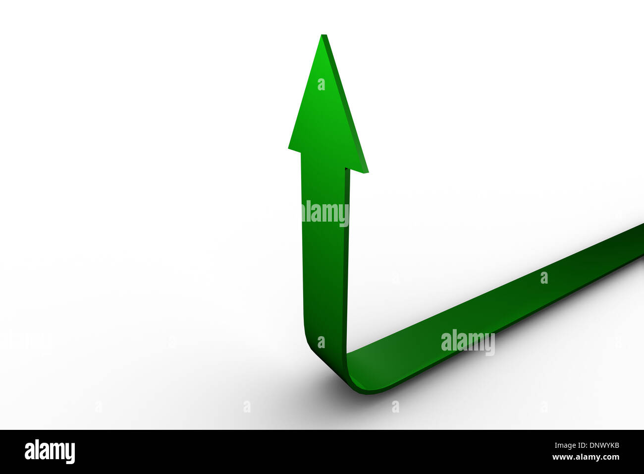 Green arrow pointing up Stock Photo - Alamy