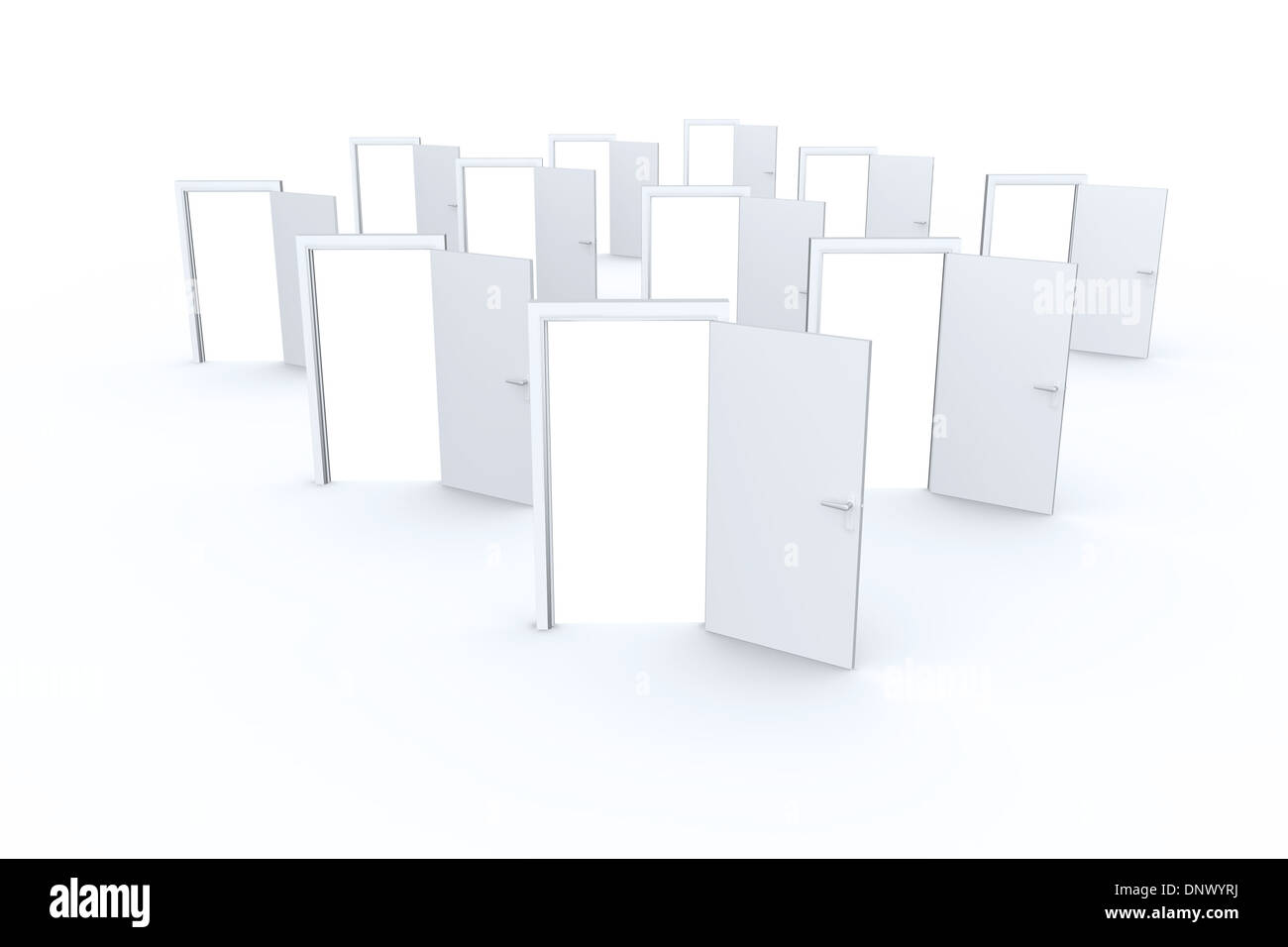 Many doors opening Stock Photo - Alamy