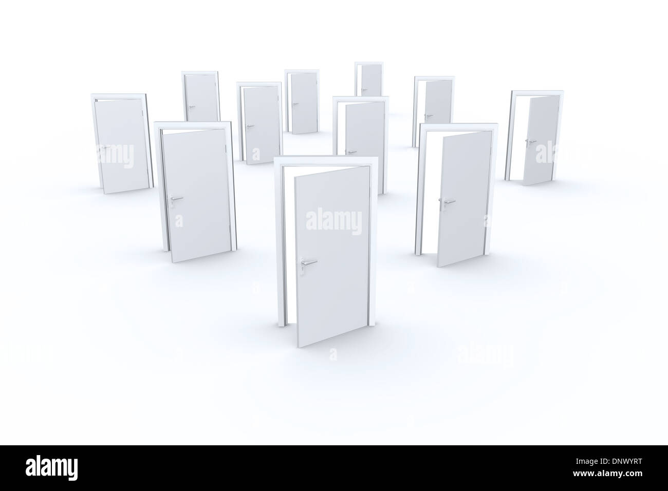 Many doors opening Stock Photo - Alamy