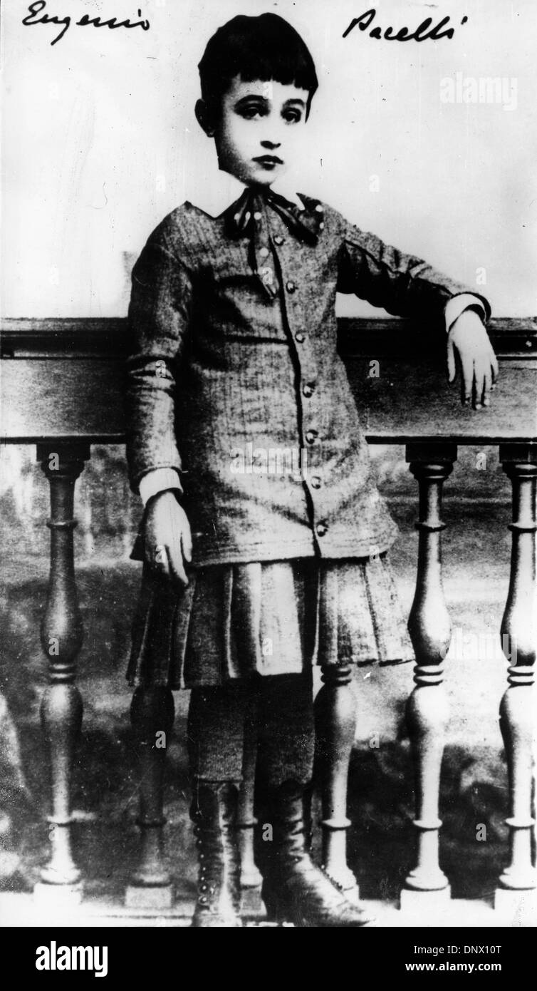 Feb. 15, 1886 - Rome, Italy - POPE PIUS XII (1876-1958) as a boy. Born ...