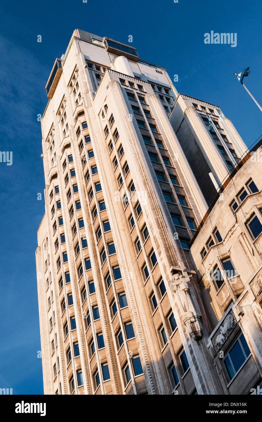 KBC Tower aka Torengebouw or Boerentoren Antwerp Belgium Stock Photo ...