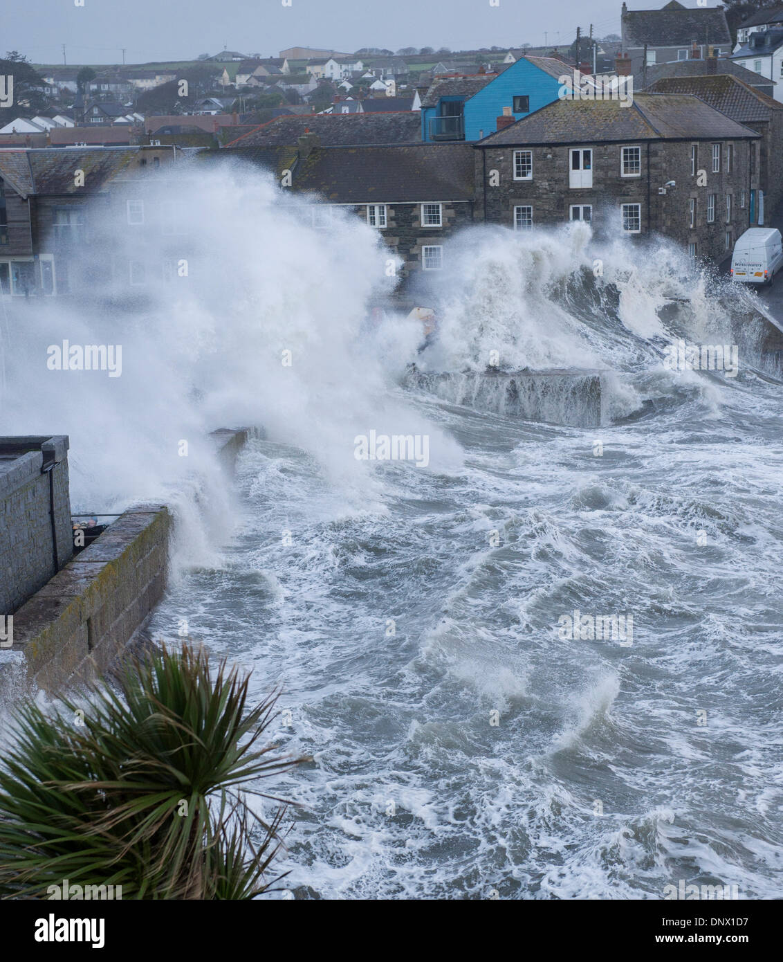 Huge waves and sea conditions generated by Storm Hercules, smash into ...