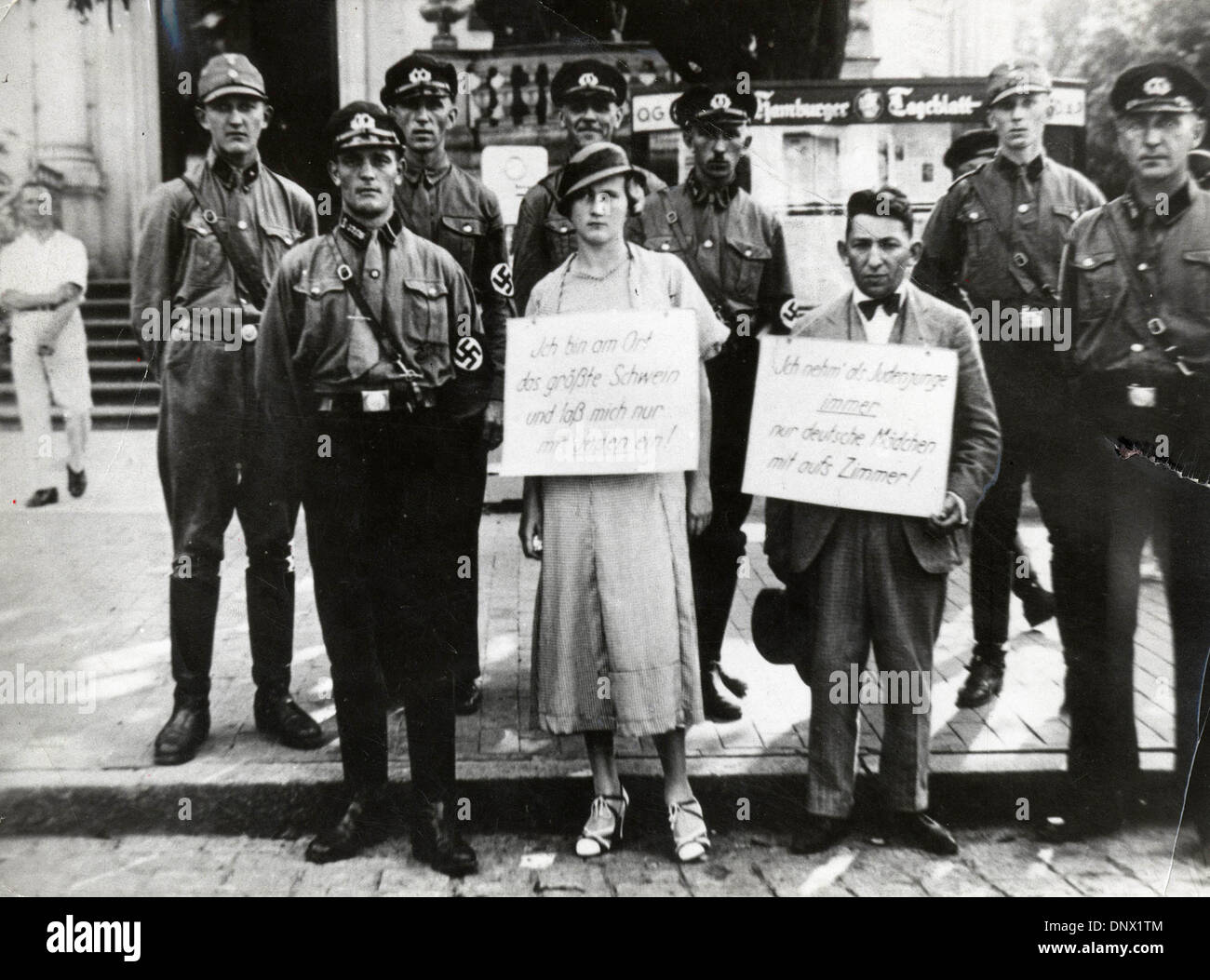 Feb. 22, 1935 - Hamburg, Germany - An 'Arian' girl and a Jewish boy ...