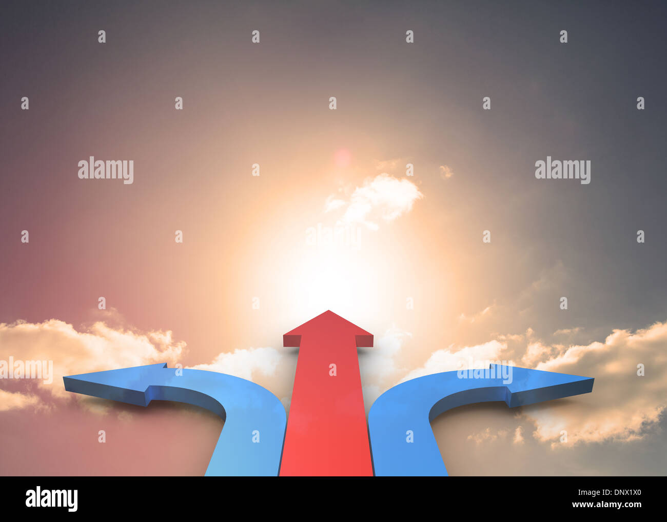 Blue curved arrow hi-res stock photography and images - Alamy