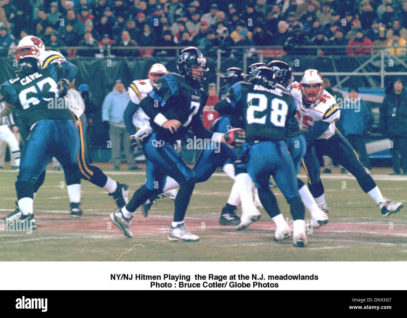 Feb. 15, 2001 - XFL Football NJ Hitman vs Orlando Rage @ Meadowlands ...