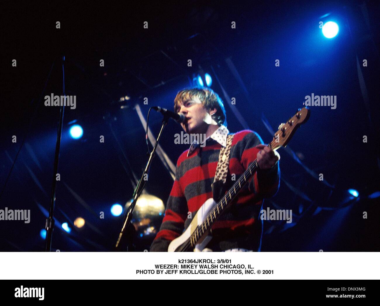 May 7, 2001 - k21364JKROL: 3/9/01.WEEZER: Mikey Welsh CHICAGO, IL ...