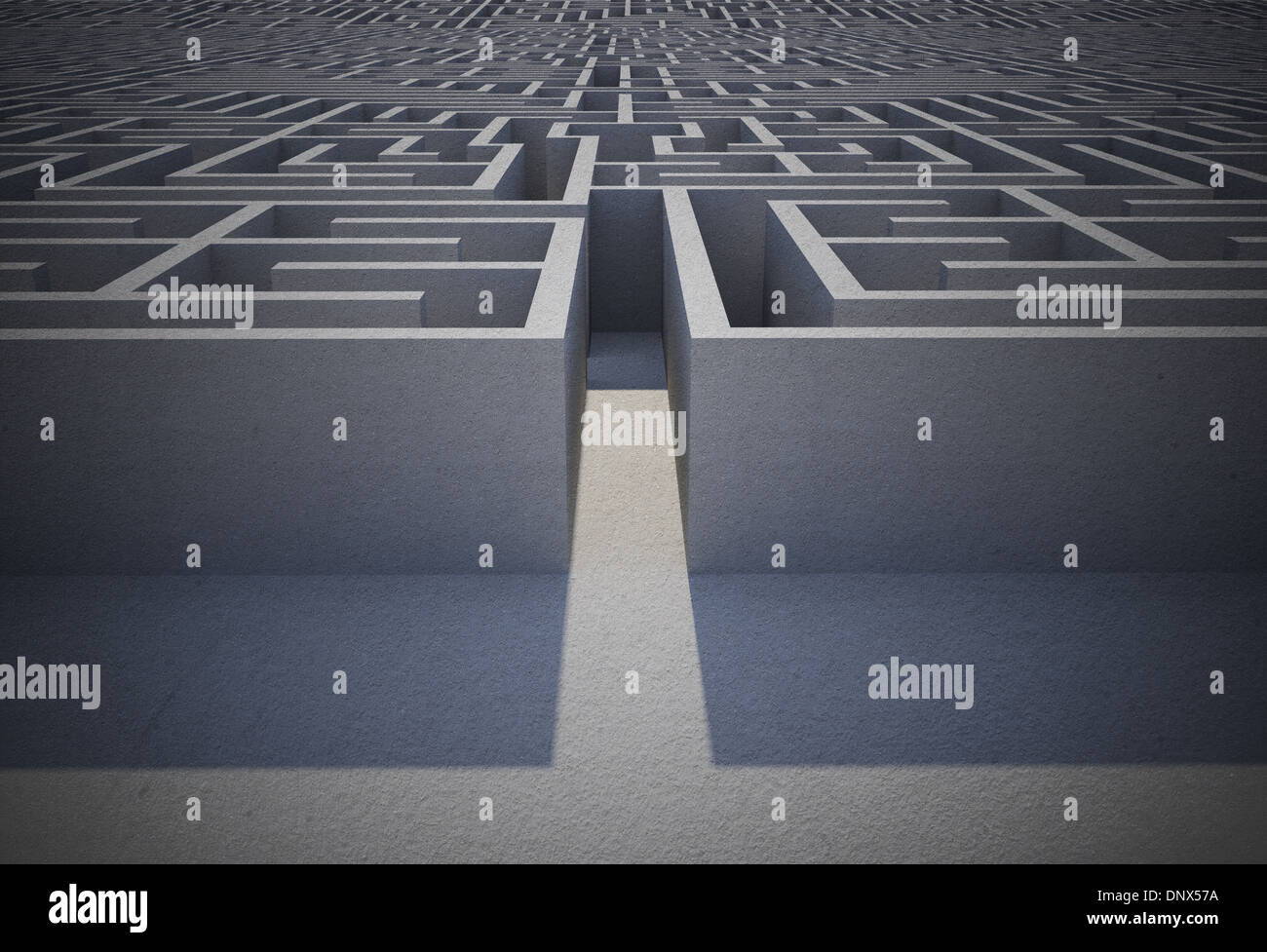 Entrance to difficult maze puzzle Stock Photo - Alamy