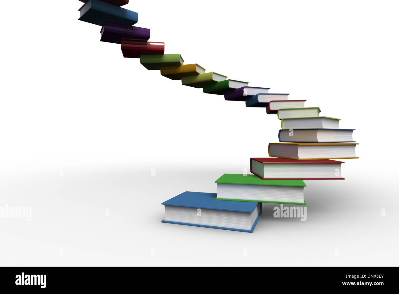 Steps made out of books Stock Photo - Alamy