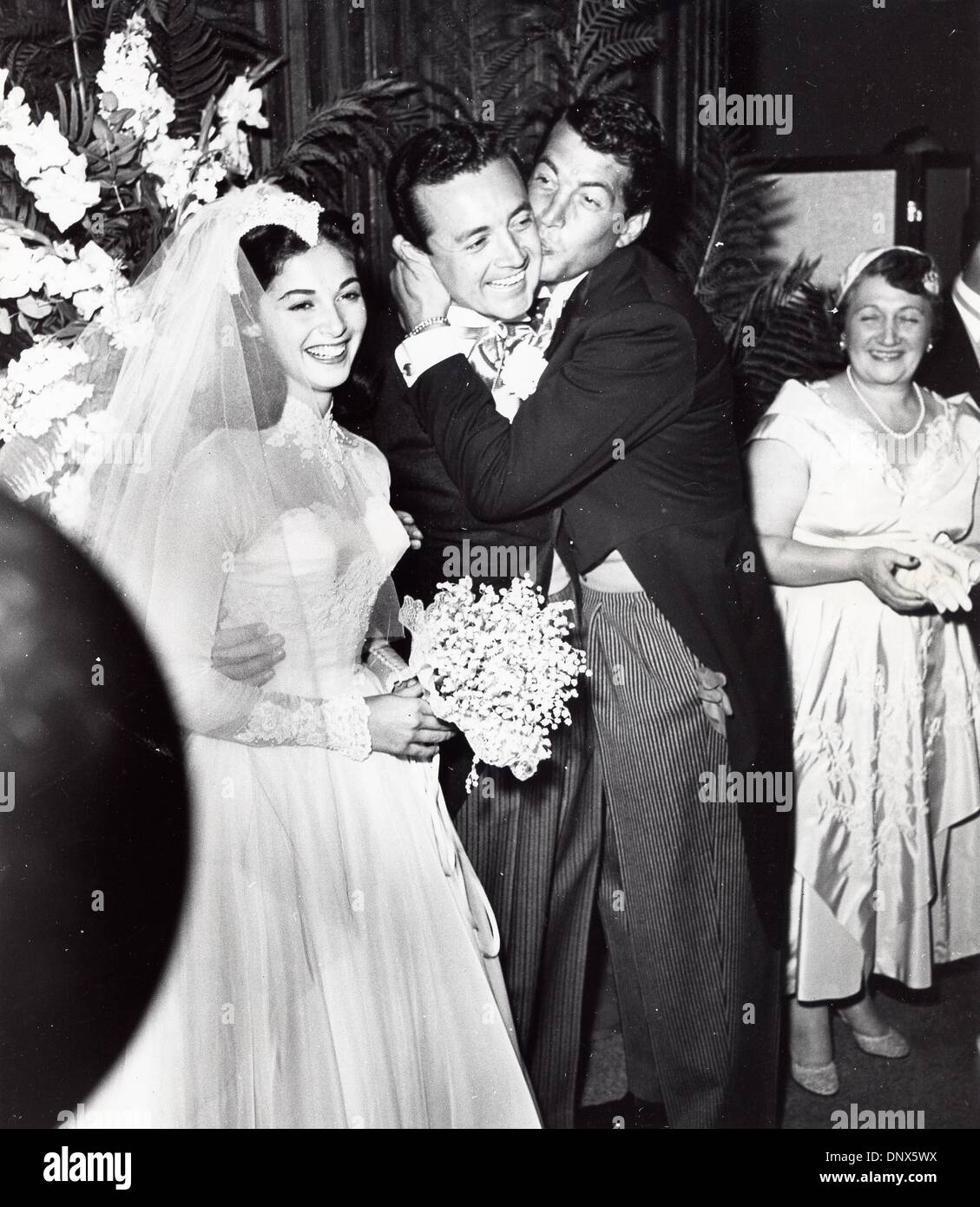 Sept. 27, 1954 - PIER ANGELI Vic Damone Wedding Day 1954.with Dean ...