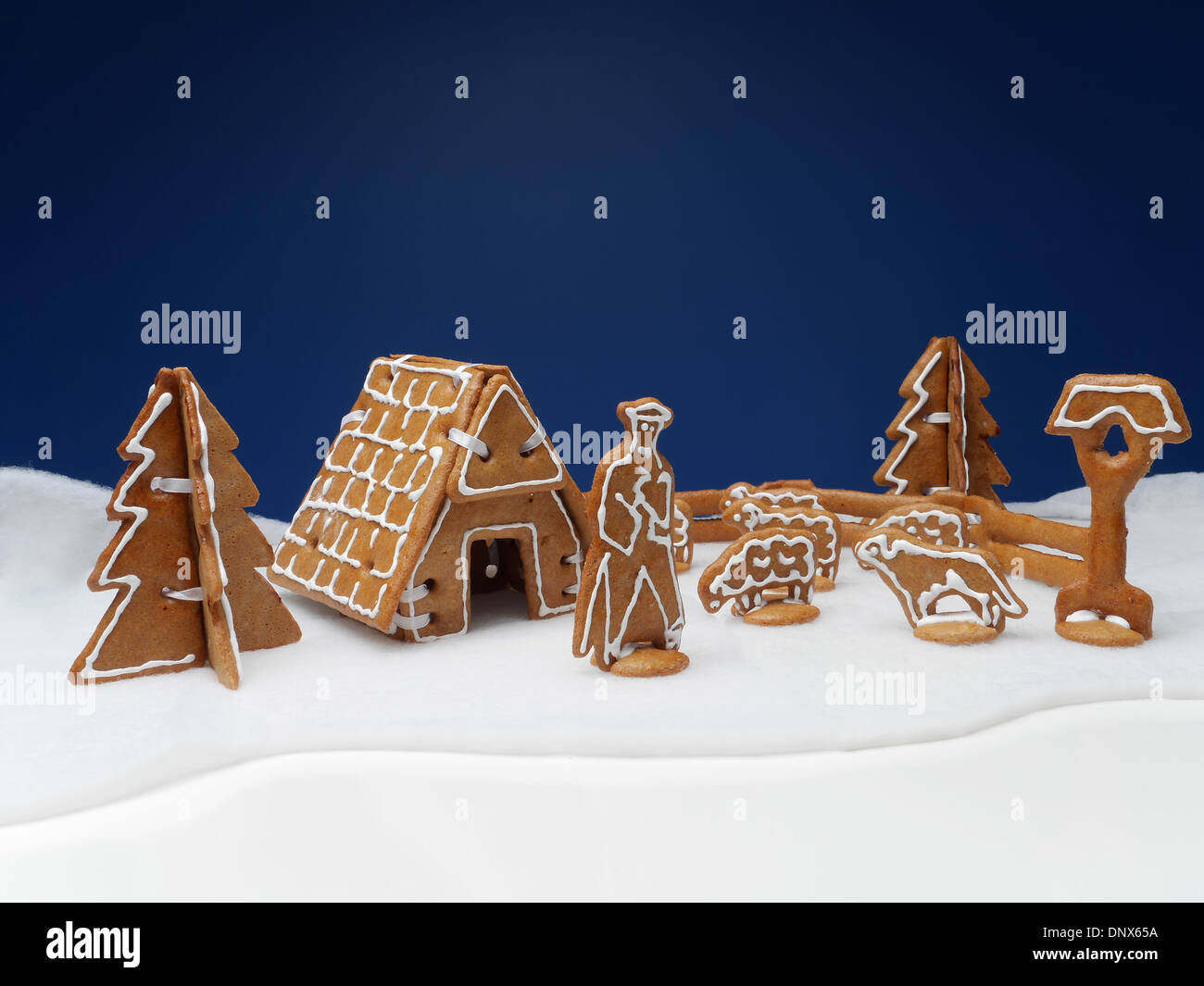 Gingerbread house gingerbread animals hi-res stock photography and ...