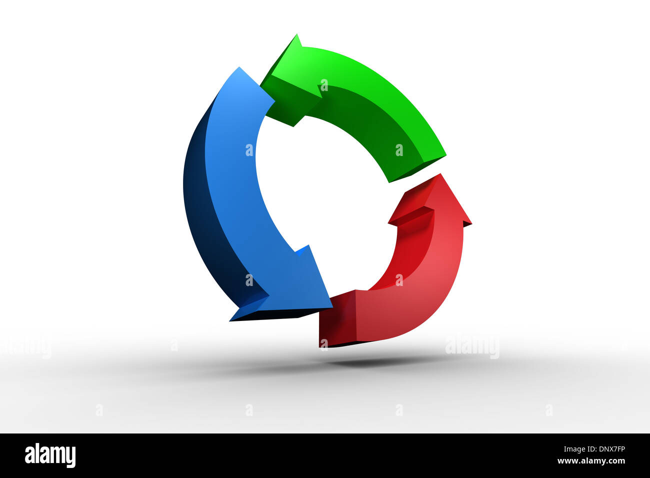 Blue red and green arrow circle Stock Photo - Alamy