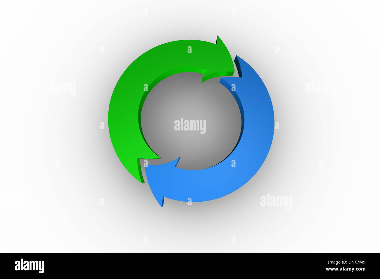 Blue and green arrow circle Stock Photo - Alamy