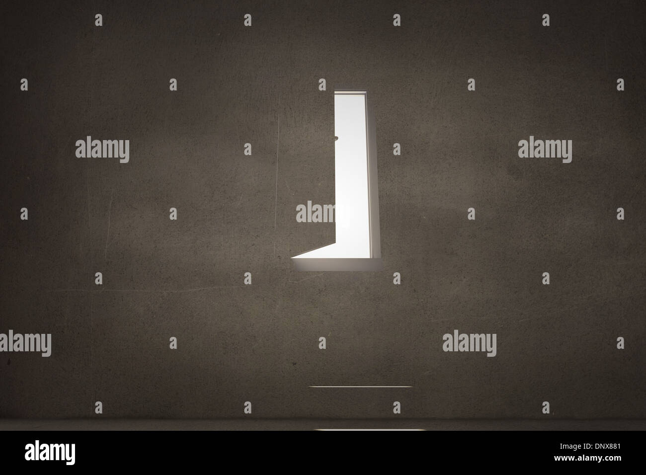 Door opening revealing light Stock Photo - Alamy