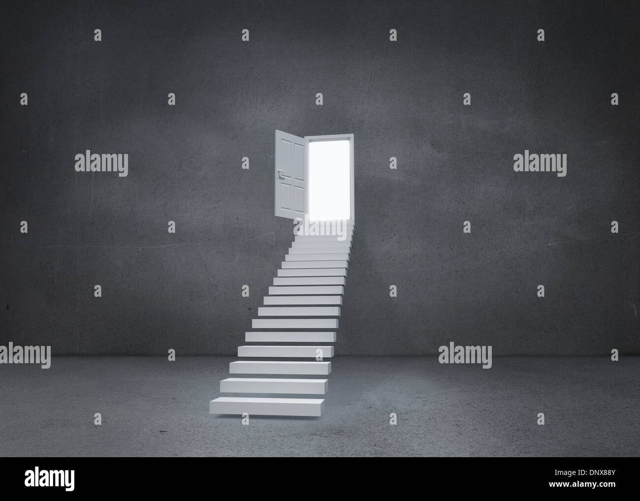 Open door at top of steps Stock Photo - Alamy