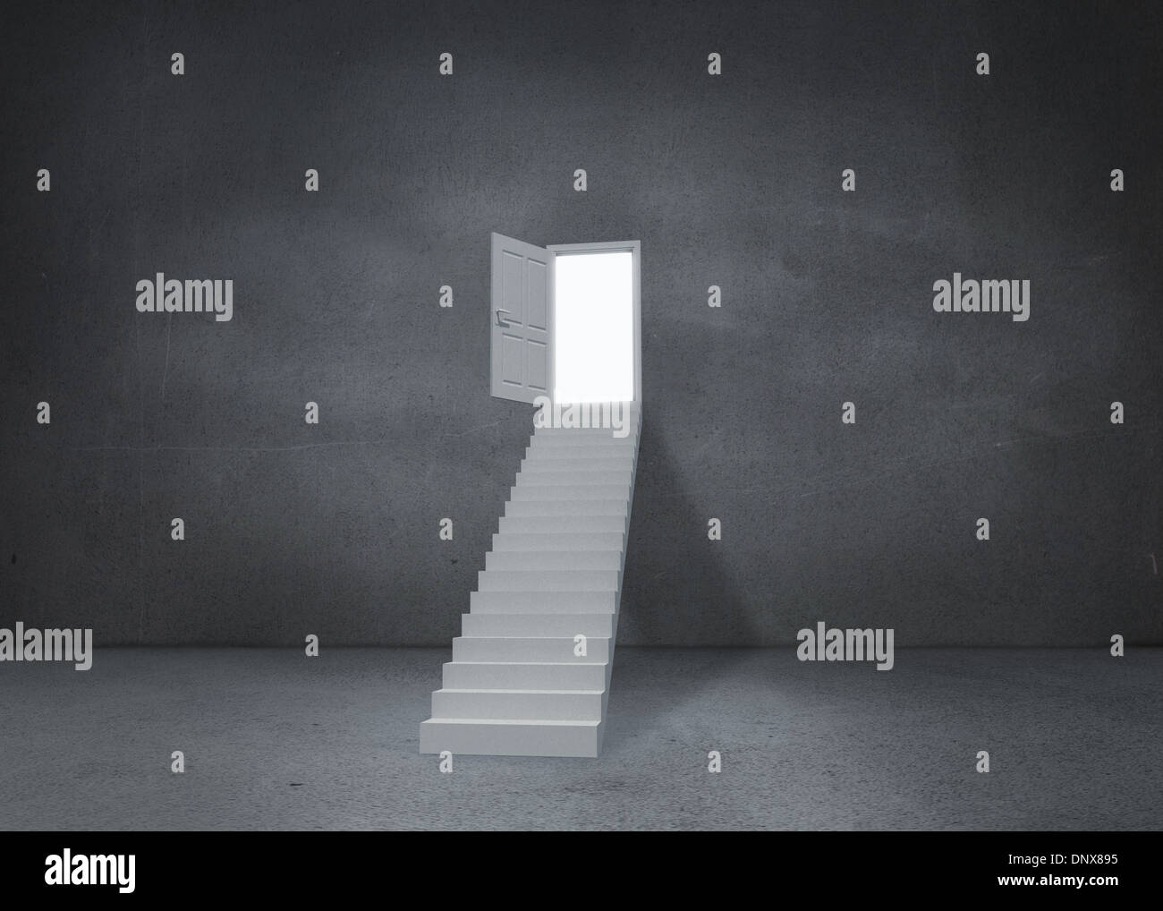 Open door at top of steps Stock Photo - Alamy