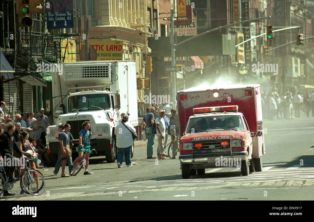 Sep. 11, 2001 - New York, New York, U.S. - North of the World Trade ...