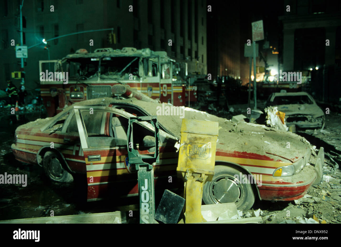 Sep. 12, 2001 - New York, New York, U.S. - Firetrucks and other ...